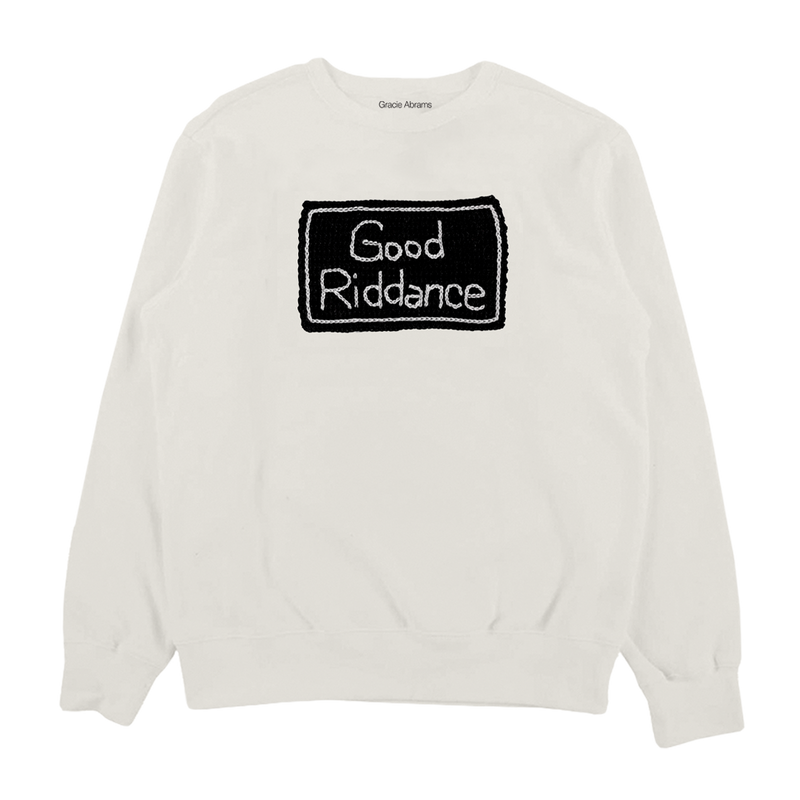 Good Riddance Crochet Crew Neck Sweatshirt - Gracie Abrams